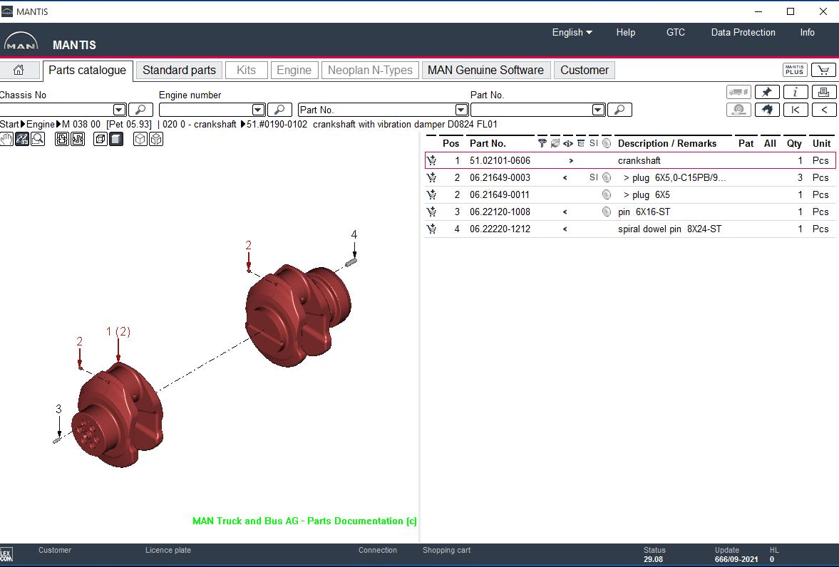 MAN MANTIS Trucks EPC v.6.6[2022] Parts Catalog – Online Car Parts