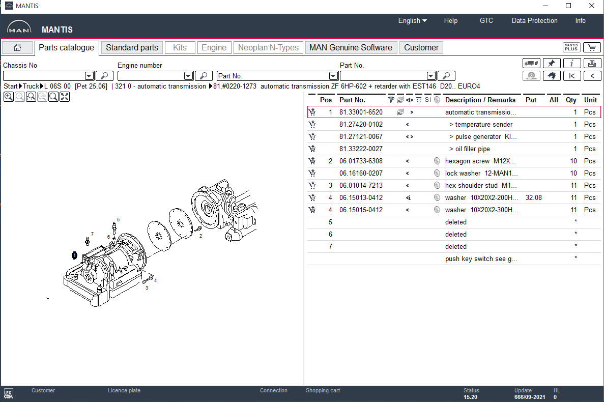MAN MANTIS Trucks EPC v.6.6[2022] Parts Catalog – Online Car Parts
